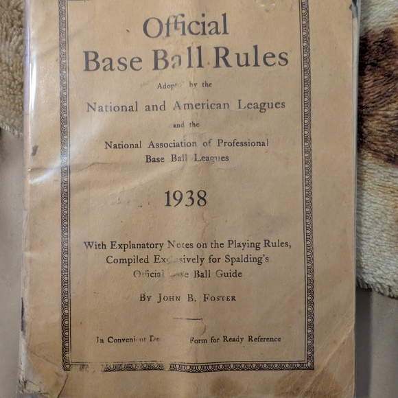 Other | Vintage 1938 Baseball Rule Book | Poshmark